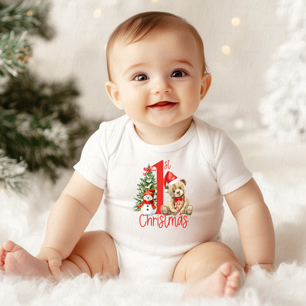 My First Christmas Baby Grow – Festive Baby Outfit – Unique Gifts